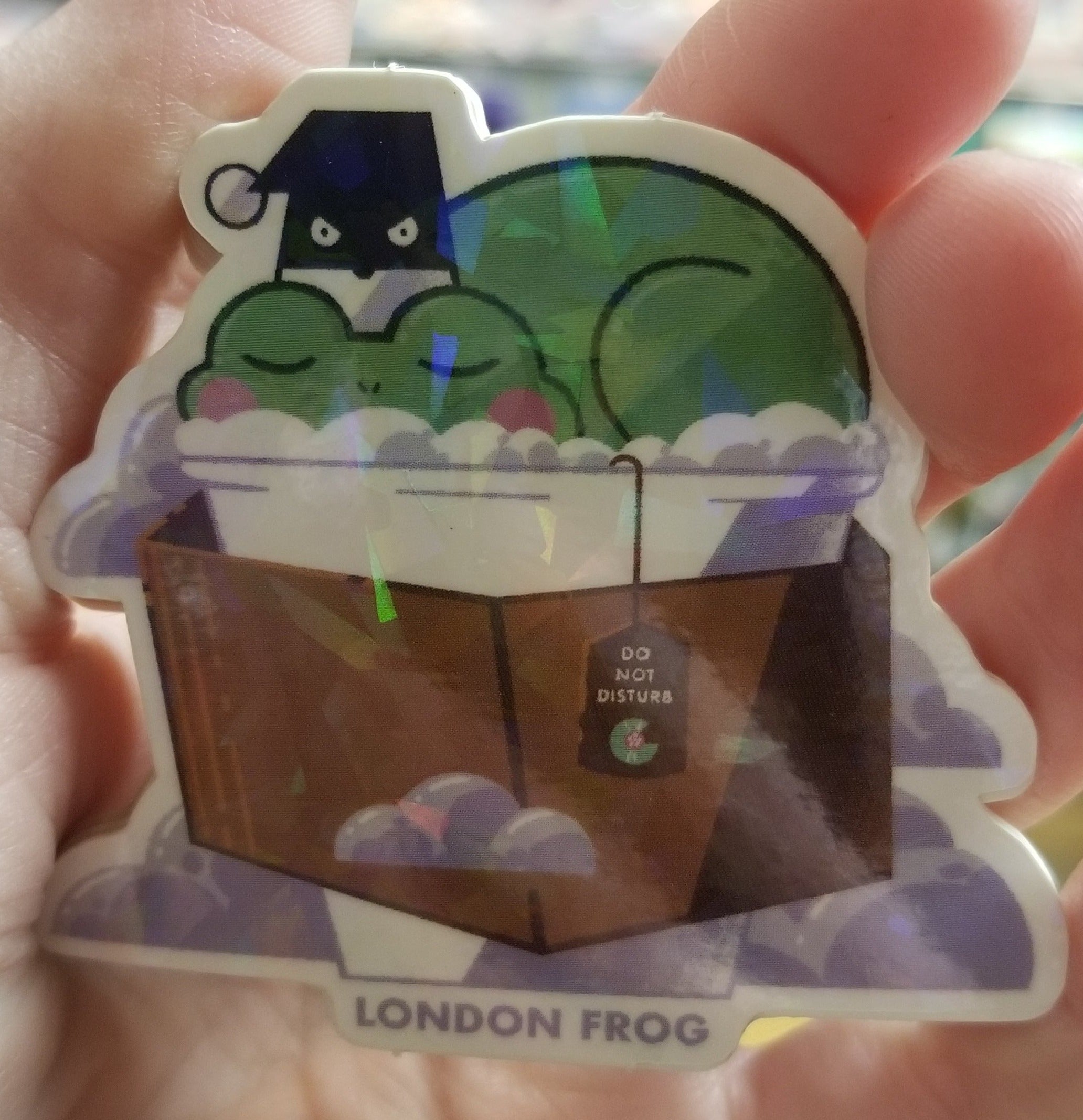 London Frog Holographic STICKER – SouthStreetArtMart