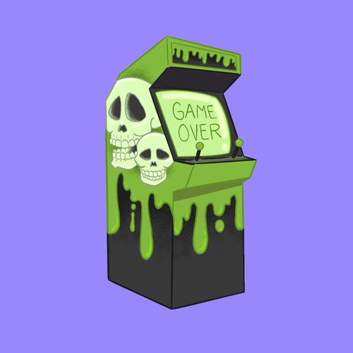 Game Over Arcade STiCKER – SouthStreetArtMart
