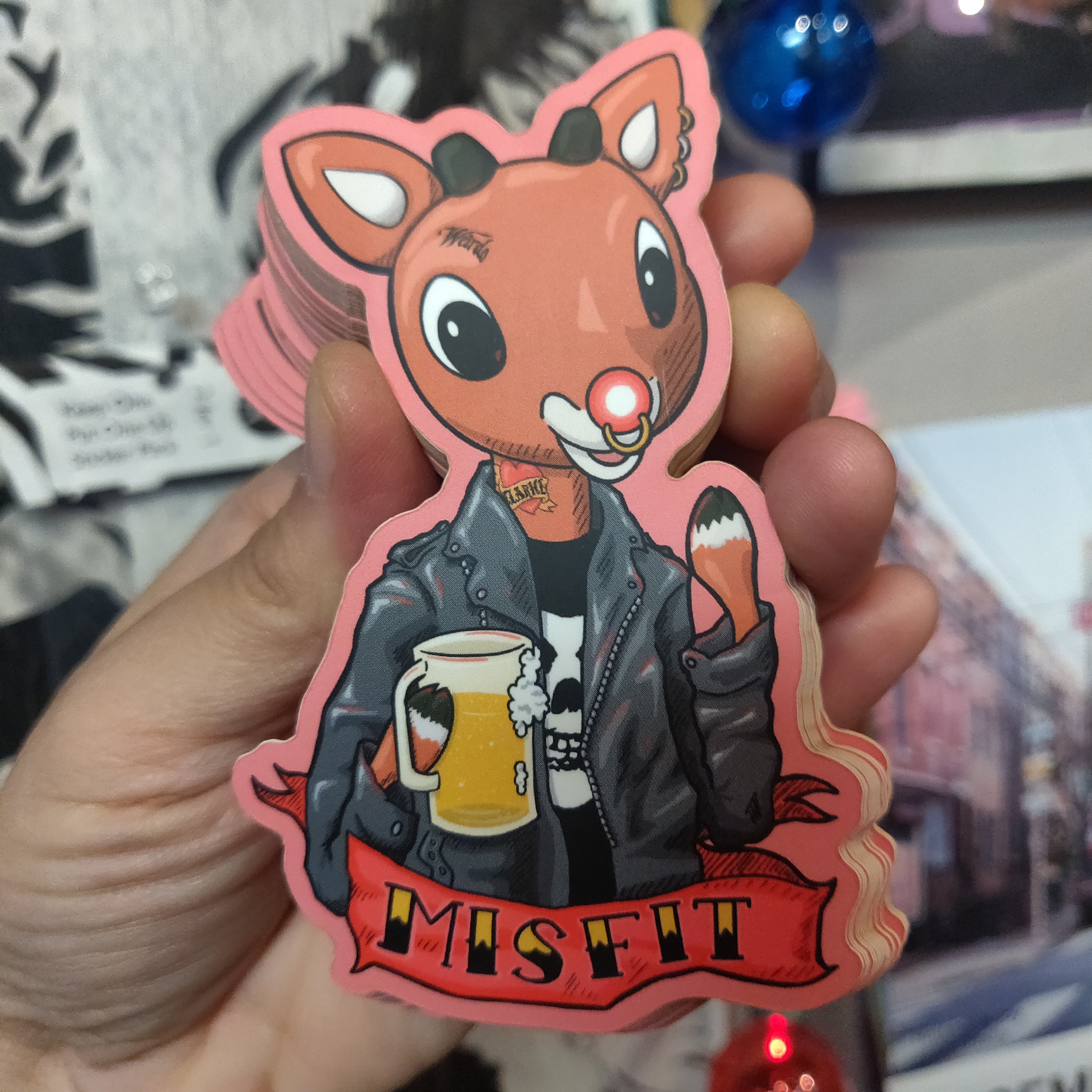 Rudolph Misfit STiCKER – SouthStreetArtMart