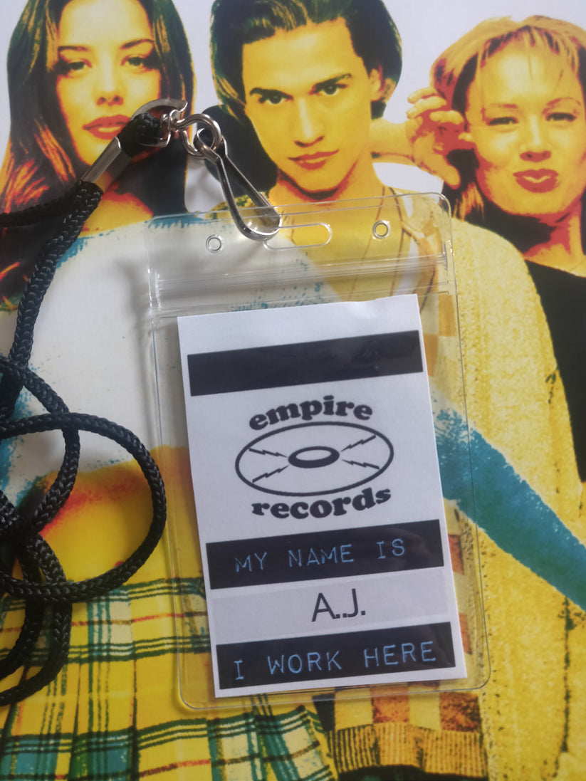 Empire Records NAME TAG w/ LANYARD – SouthStreetArtMart